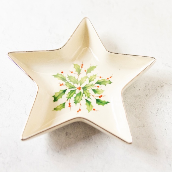 Lenox | Holiday | Lenox Holiday Dimension Star Holly Dish Christmas ...